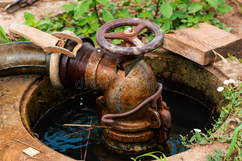 Agriculture Irrigation Pump Station Valve in Field Stock Photo - Image ...
