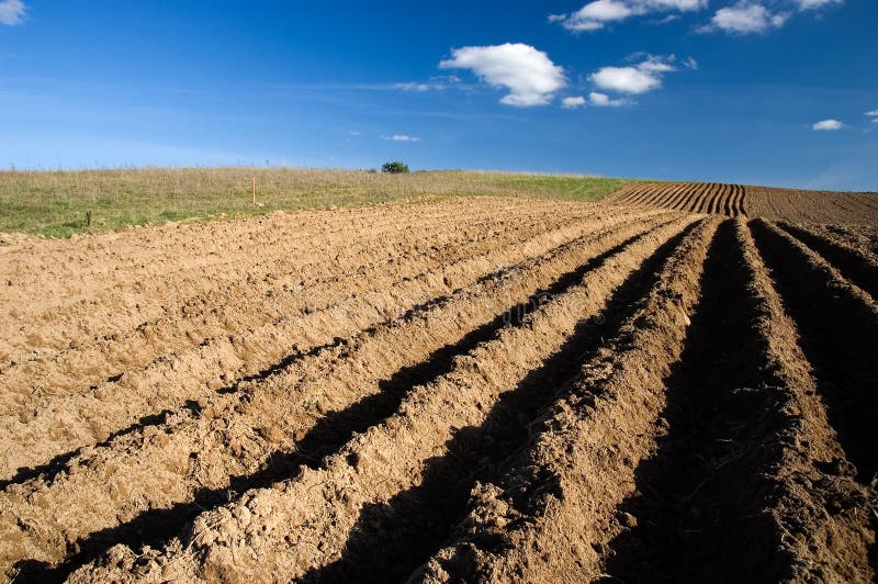 Agriculture Landscape - Ploughed Field Stock Image - Image of europe ...