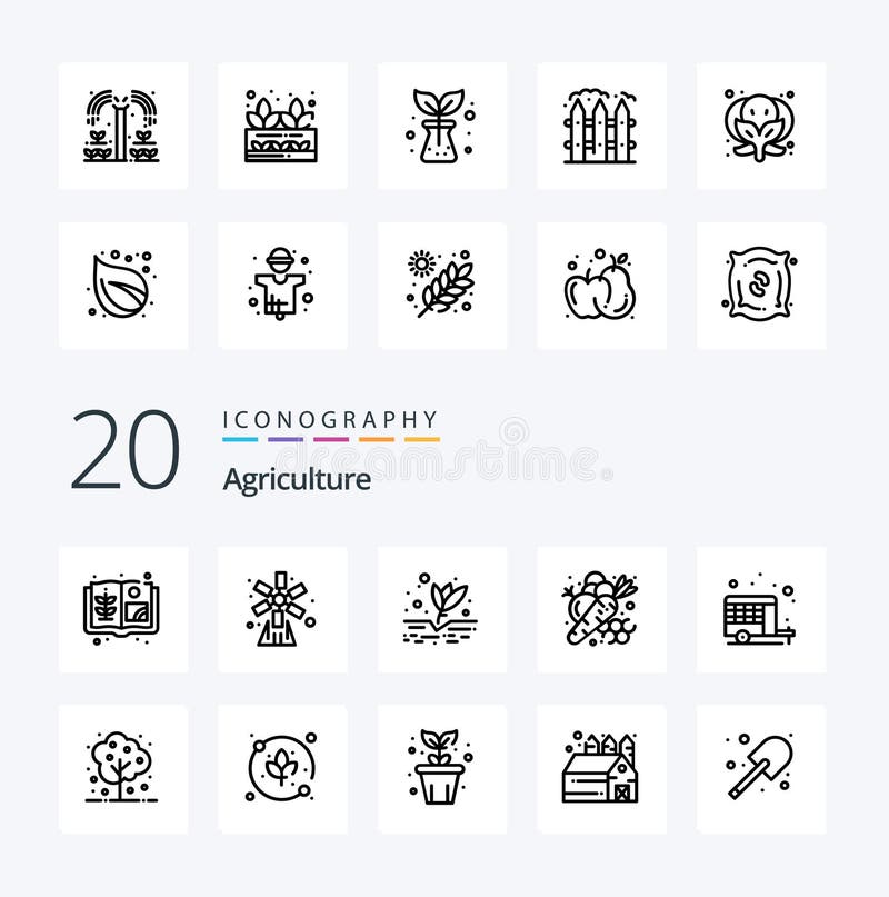 20 Agriculture Line Icon Pack Like Agriculture Food Agriculture Farm ...