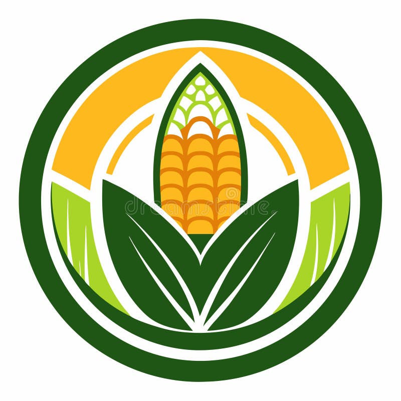 Agriculture Logo with Corn Vector Art Illustration Stock Illustration ...