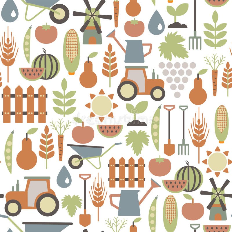 Farm pattern stock vector. Illustration of farmhouse - 31162830