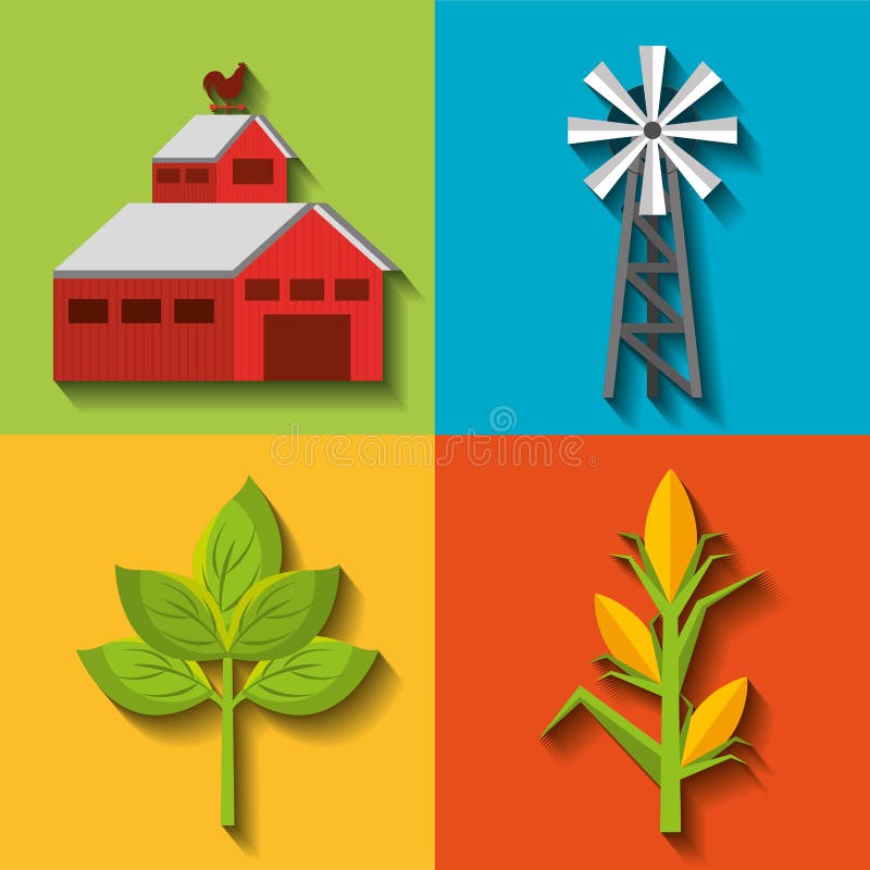 Agriculture Production Concept Icon Stock Vector - Illustration of ...