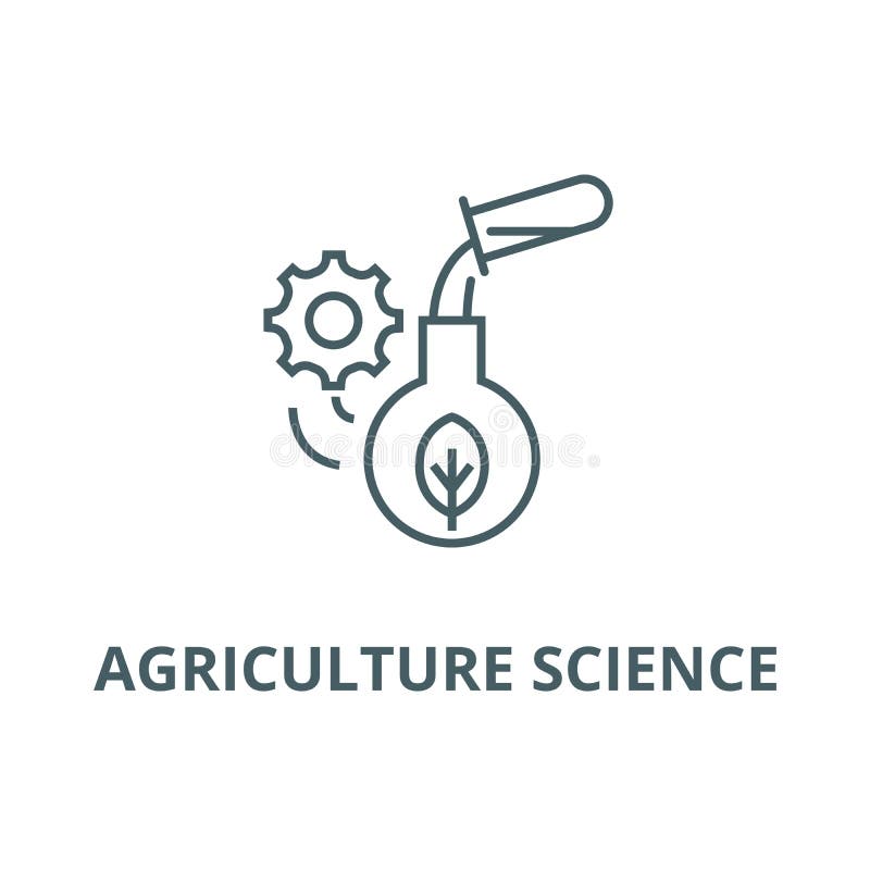 Agriculture Science Line Icon, Vector. Agriculture Science Outline Sign ... Agriculture Science Line Icon, Vector. Agriculture Science Outline Sign ...