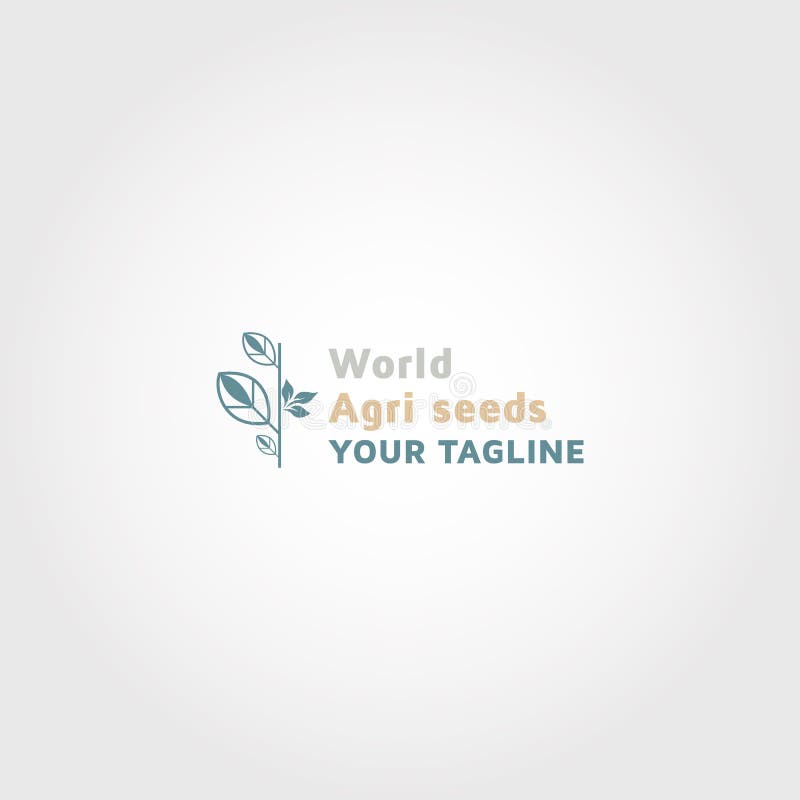 Agriculture Seeds Vector Logo Design Stock Vector - Illustration of ...