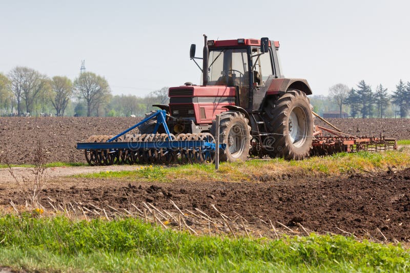 Agriculture - Tractor on the Field Stock Image - Image of dirt ...