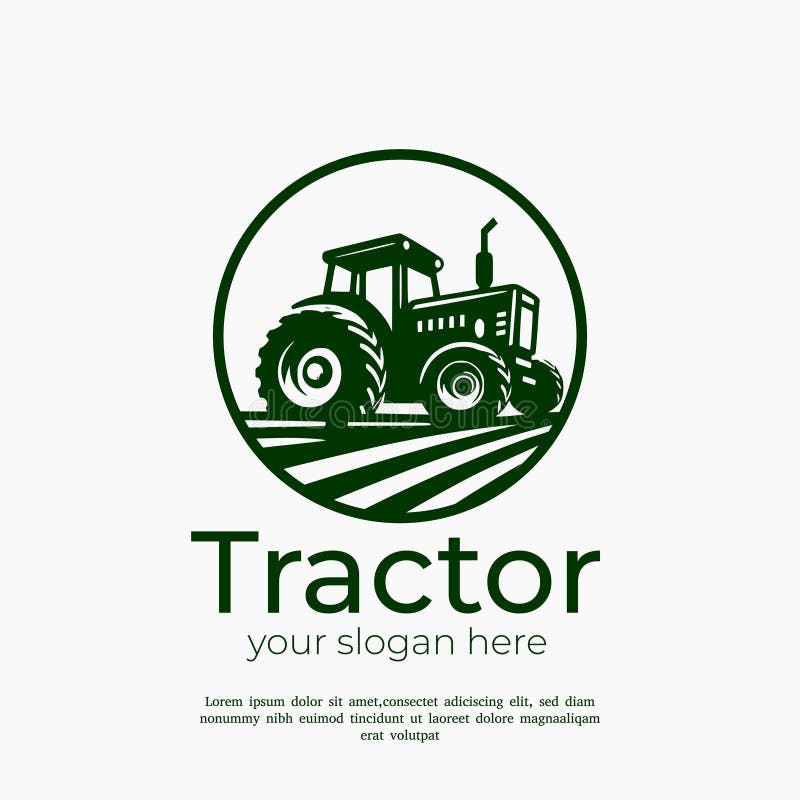 Agriculture Tractor Logo Design Template Stock Vector - Illustration of ...