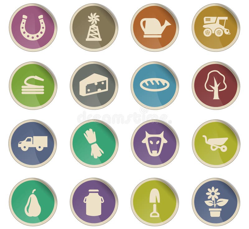 Agriculture icon set stock vector. Illustration of watering - 123625738