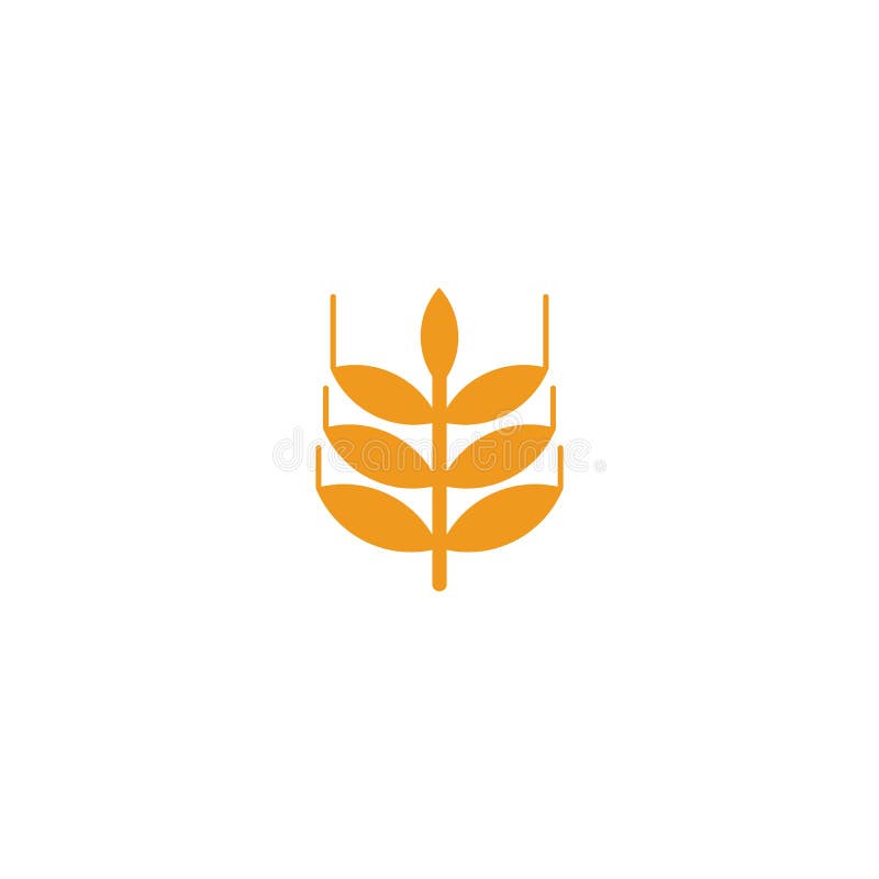 Agriculture Wheat Leaf Icon Logo Design Vector Template Stock Vector ...