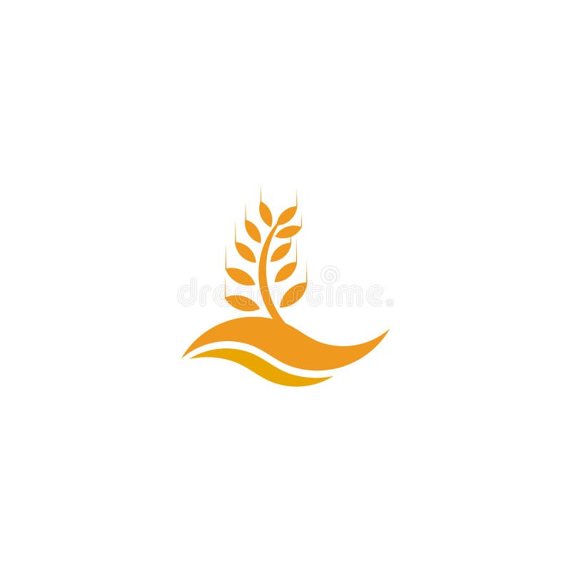 Agriculture Wheat Leaf Icon Logo Design Vector Template Stock Vector ...