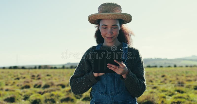 Agriculture Woman And Man With Cow Field Conversation On