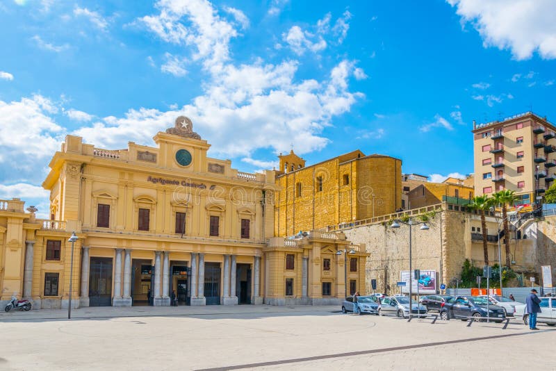 AGRIGENTO, ITALY, APRIL 22, 2017: View of Train Station in Agrigento ...