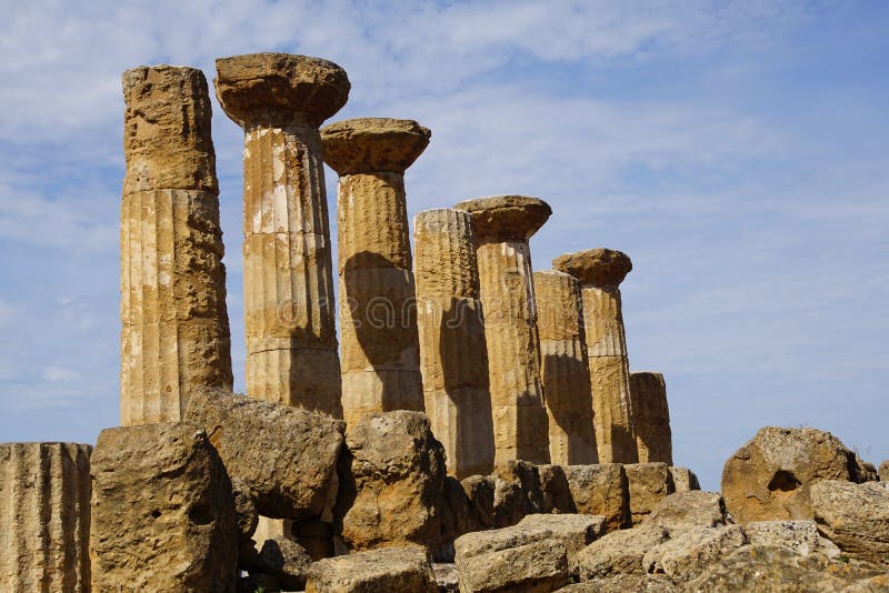 Agrigento, Sicilia, Italia, Valle De Los Templos Foto de archivo ...