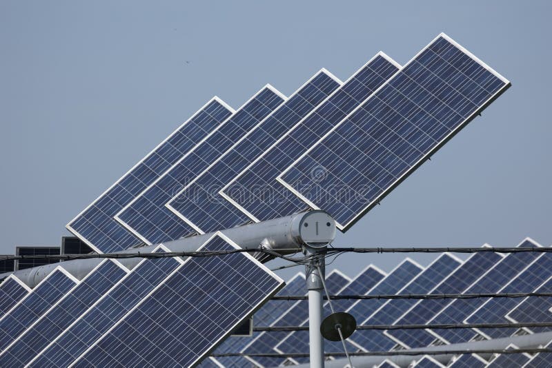 Agrivoltaic stock photo. Image of industry, soil, ground - 228971238