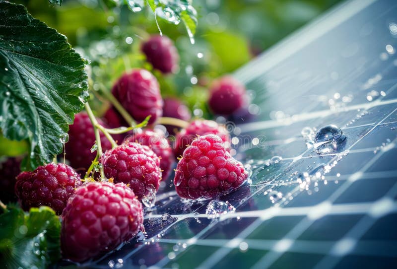 Raspberries with Dew on Solar Panels: a Fresh Perspective, Generative ...