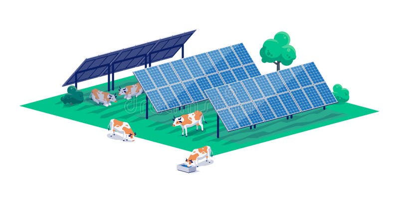 Agrivoltaic Solar Panel Farming System with Tracker and Livestock ...