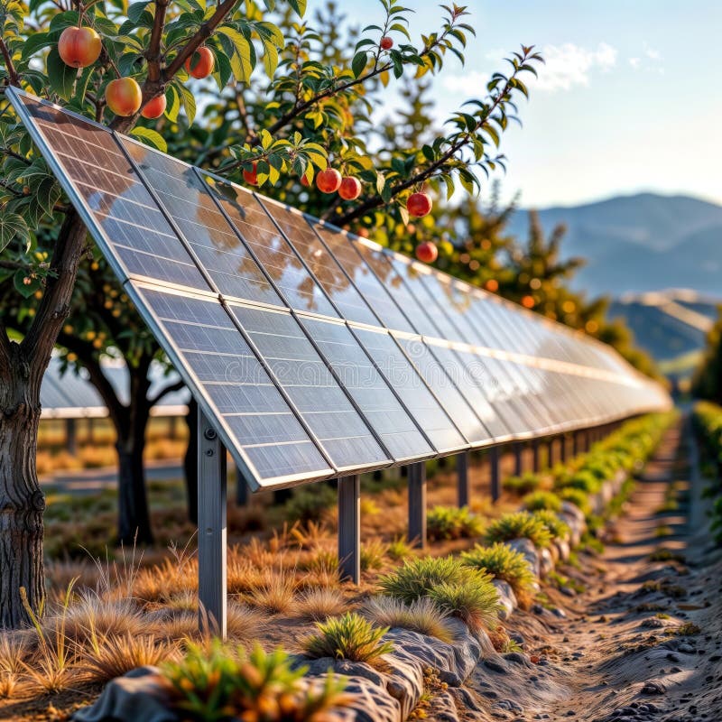 Apple Trees and Solar Arrays: a Sustainable Farming Vision, Generative ...