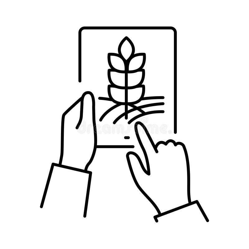 Agro Forecasting Black Line Icon. Smart Agriculture Stock Illustration ...