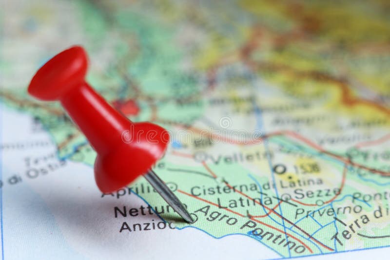 Agro Pontino, Italy Pin on Map Stock Image - Image of geography, alps ...