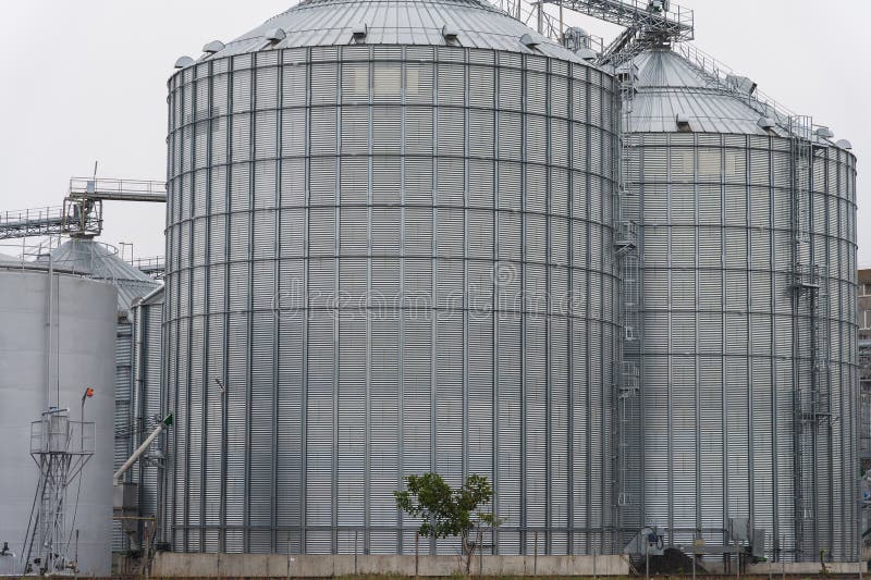 The Agro-processing Facility Features Several Large Silos Designed for ...