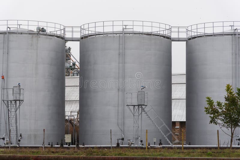 The Agro-processing Plant Features Several Large Silos Designed To ...