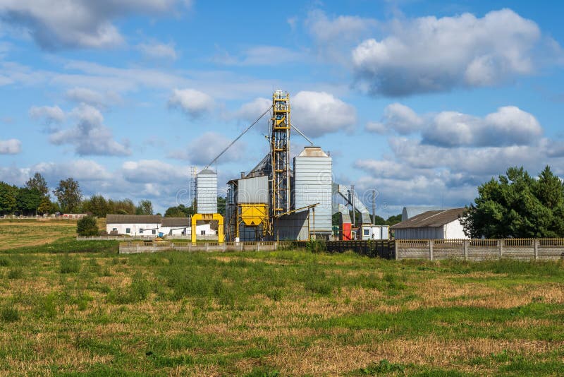 Agro Silos Granary Elevator with Seeds Cleaning Line on Agro-processing ...