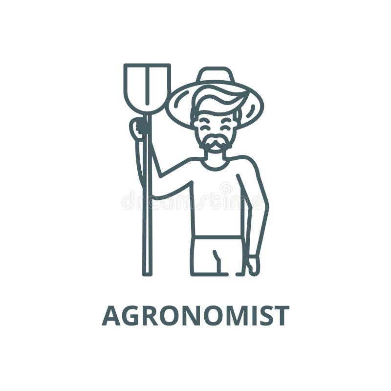 Agronomist Line Icon Concept. Agronomist Flat Vector Symbol, Sign ...