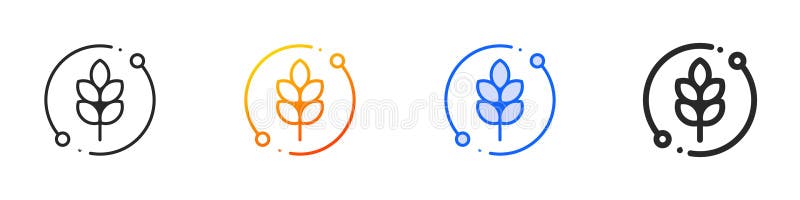 Agronomy Icon.Thin Linear, Gradient, Blue Stroke and Bold Style Design Isolated on White ...