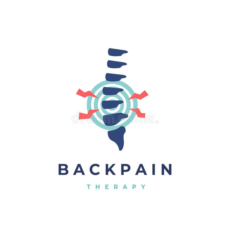Chiropractic Vector Logo Design. Back Pain Illustration Stock Vector ...