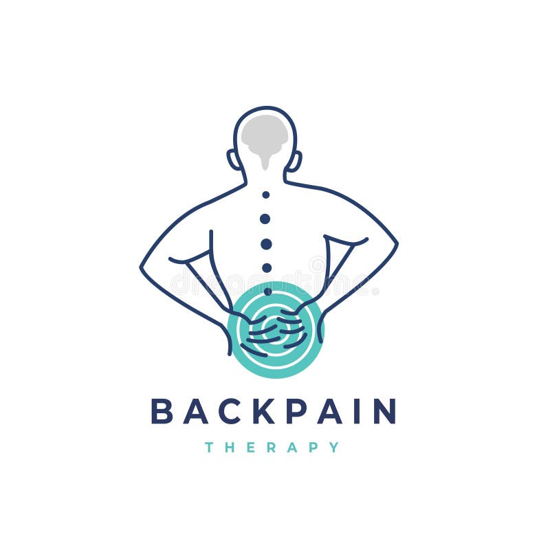 Back Pain Vector Logo Illustration. Chiropractic Icon Design Spine ...