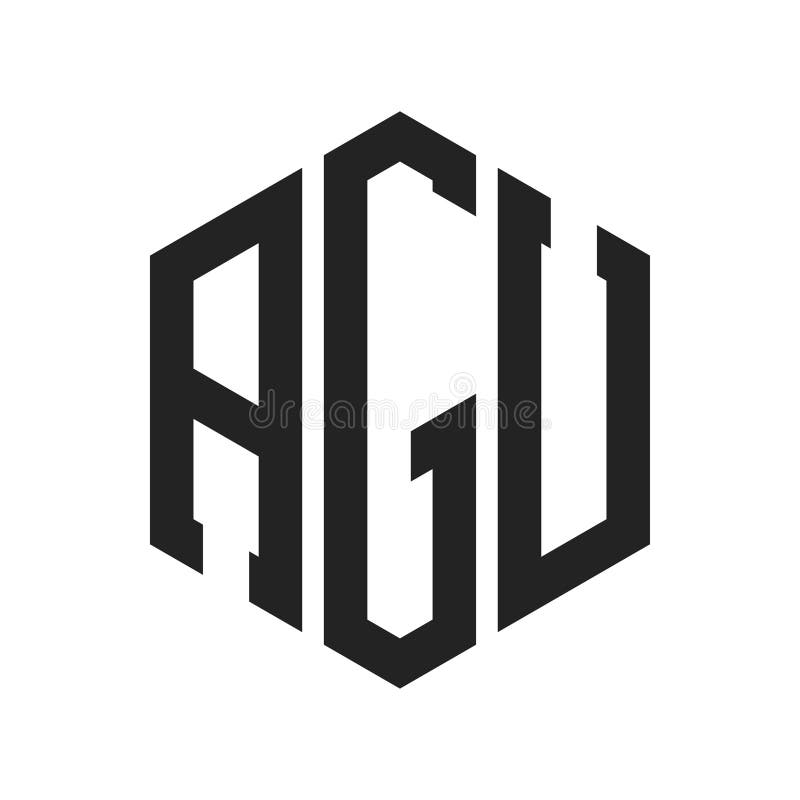 AGU Logo Design. Initial Letter AGU Monogram Logo Using Hexagon Shape ...