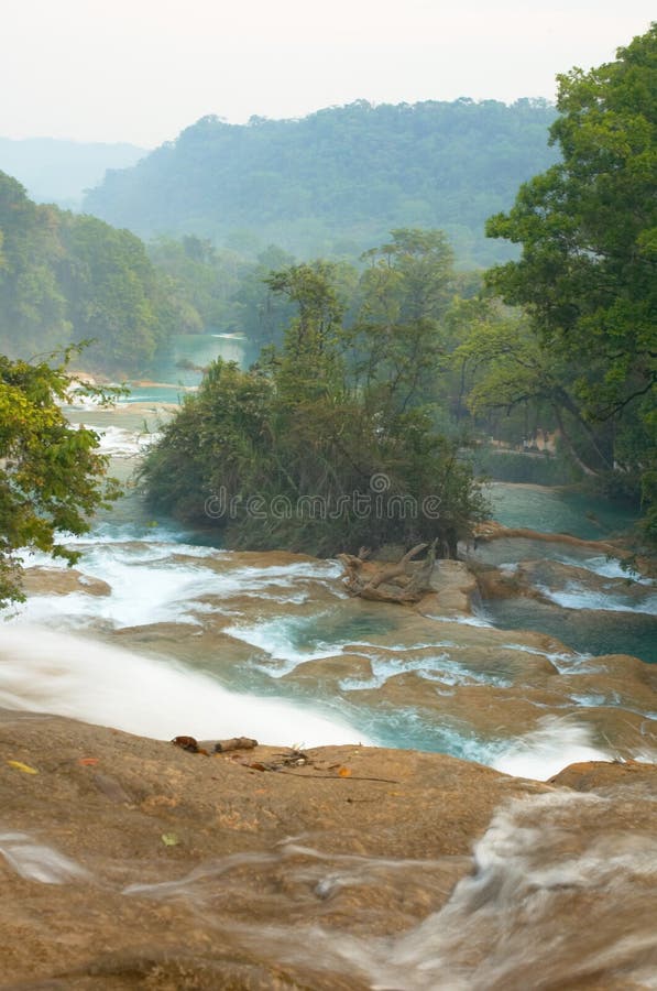 Agua Azul stock image. Image of tropical, natural, adventure - 1011909