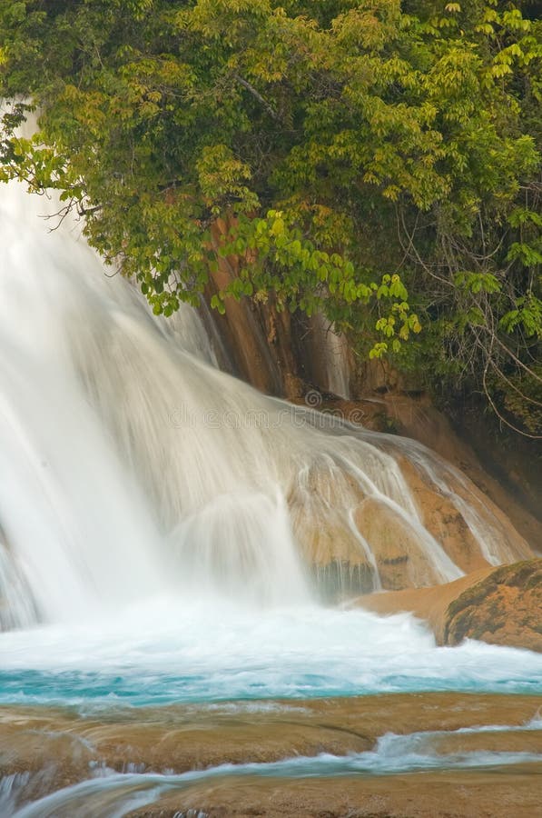 Agua Azul Waterfalls, Chiapas, Mexico Stock Image - Image of ...