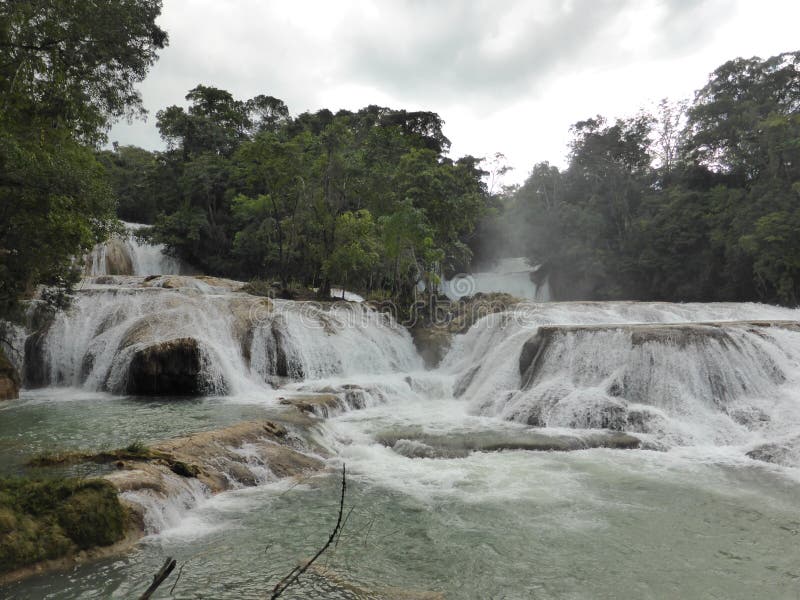 Agua Azul waterfalls stock photo. Image of detail, nature - 48727250