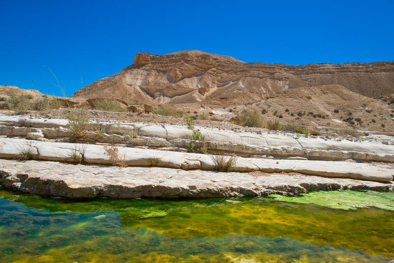 Oasis Del Agua En El Desierto Imagen de archivo - Imagen de piedra ...