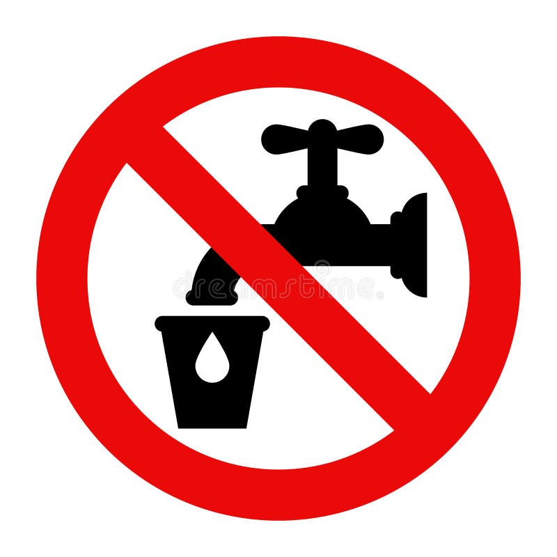 Agua no potable ilustración del vector. Ilustración de potable - 79210615