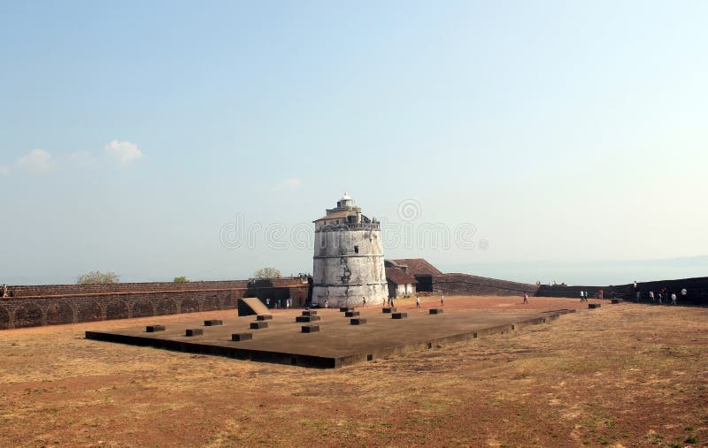 Festung Aguada, Goa, Indien Stockfoto - Bild von struktur, aufbau: 24341728