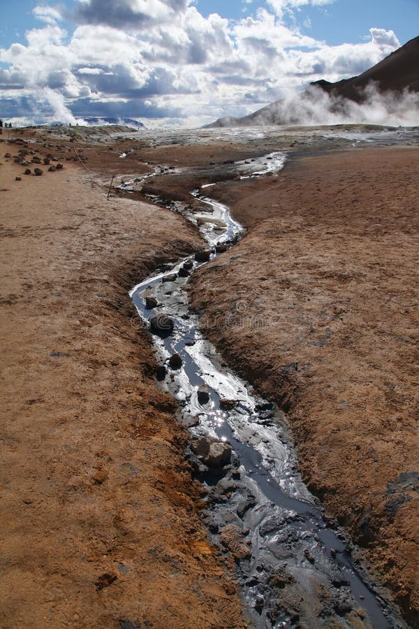 Aguas Termales Namafjall En Islandia Imagen de archivo - Imagen de ...