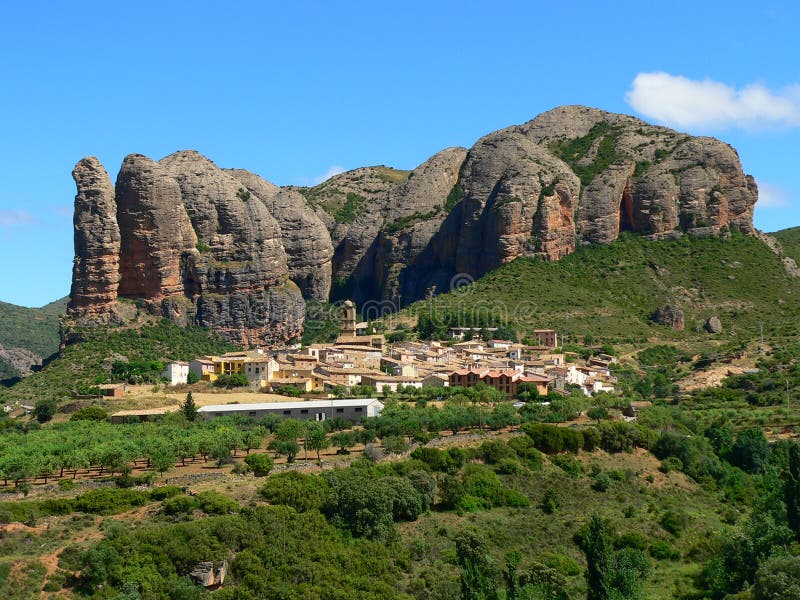Aguero, Huesca (Espagne) photo stock. Image du huesca - 26400486