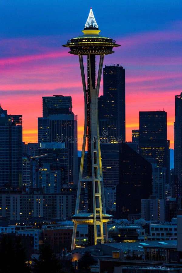 Torre Seattle De La Aguja Del Espacio Foto editorial - Imagen de aguja ...