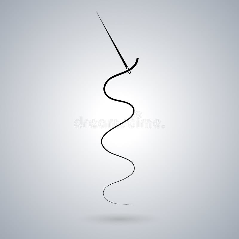 Aguja E Hilo, Ejemplo Del Icono Del Vector Ilustración del Vector ...