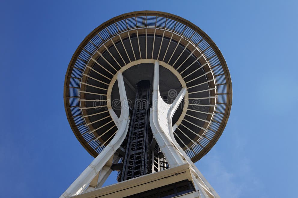 Aguja Seattle del espacio fotografía editorial. Imagen de washington ...