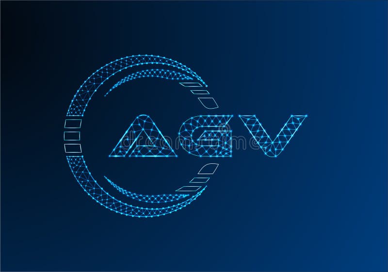 AGV Low Poly Letter Logo Vector Design. Stock Illustration ...