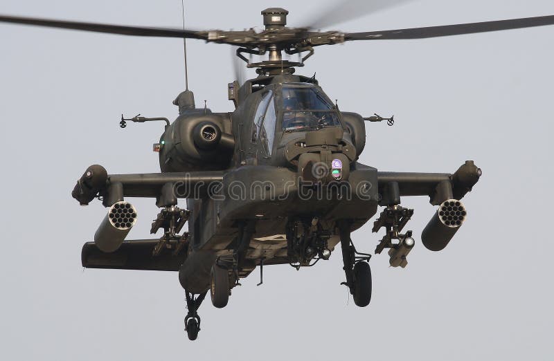 AH64 Apache Combat Helicopter Hover in Front of Editorial Stock Photo ...