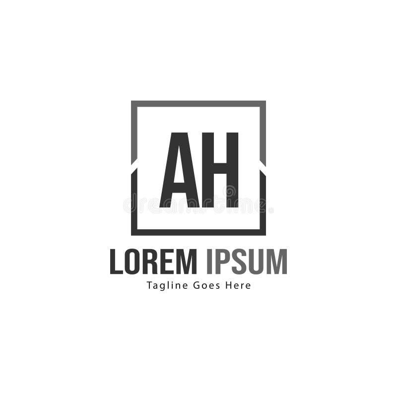 AH Letter Logo Design. Creative Modern AH Letters Icon Illustration ...