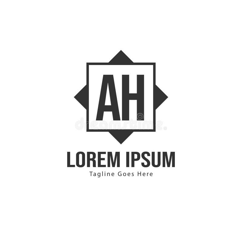 AH Letter Logo Design. Creative Modern AH Letters Icon Illustration ...