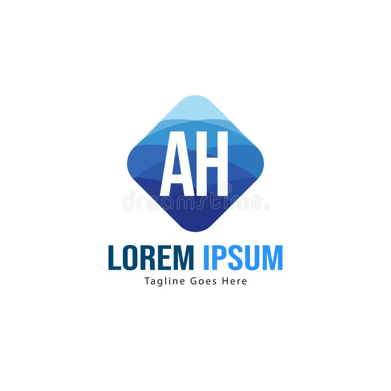 AH Letter Logo Design. Creative Modern AH Letters Icon Illustration ...