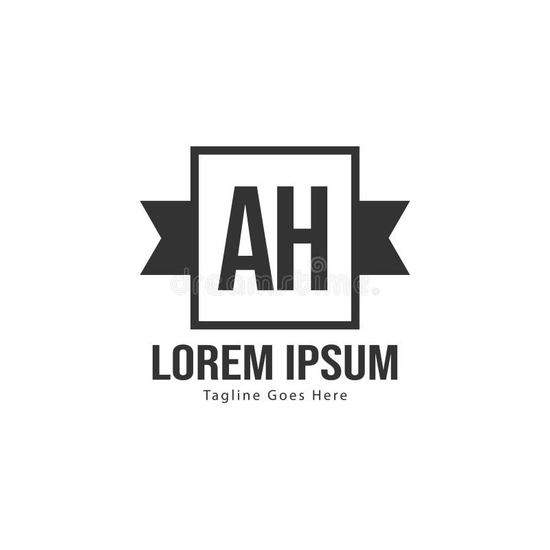 AH Letter Logo Design. Creative Modern AH Letters Icon Illustration ...