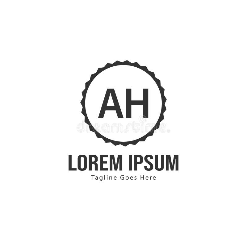 AH Letter Logo Design. Creative Modern AH Letters Icon Illustration ...