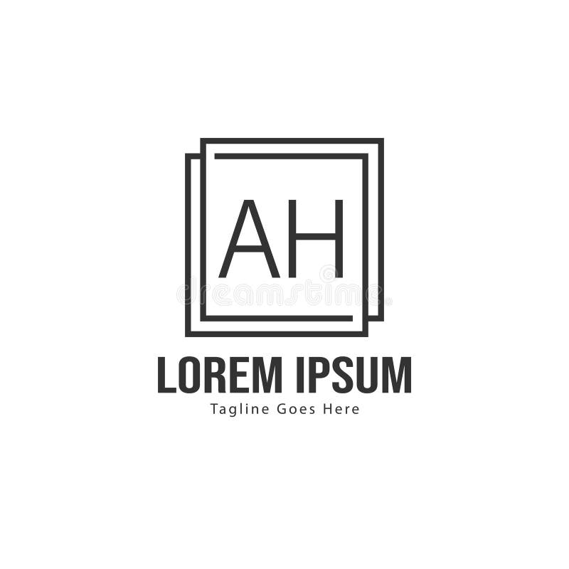 AH Letter Logo Design. Creative Modern AH Letters Icon Illustration ...