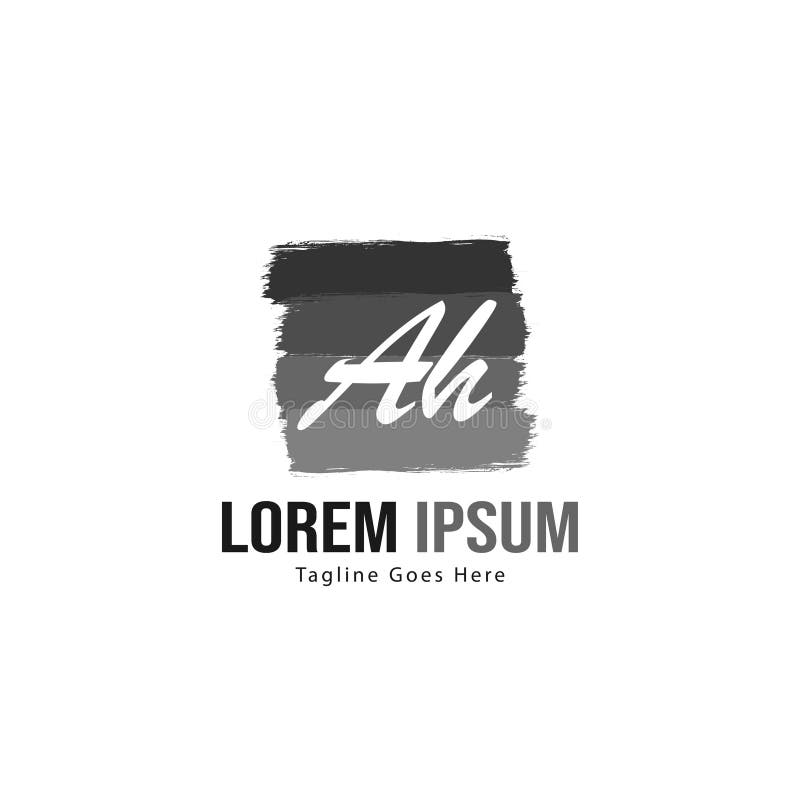 AH Letter Logo Design. Creative Modern AH Letters Icon Illustration ...
